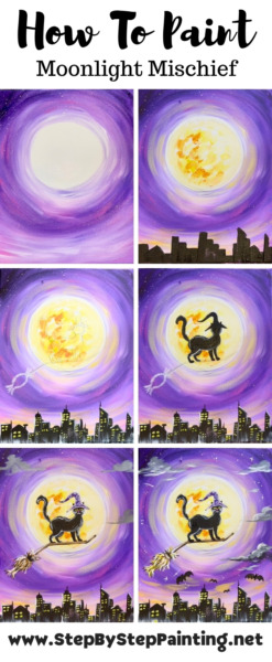 How To Paint "Moonlight Mischief" - Acrylic Painting Tutorial - Tracie ...