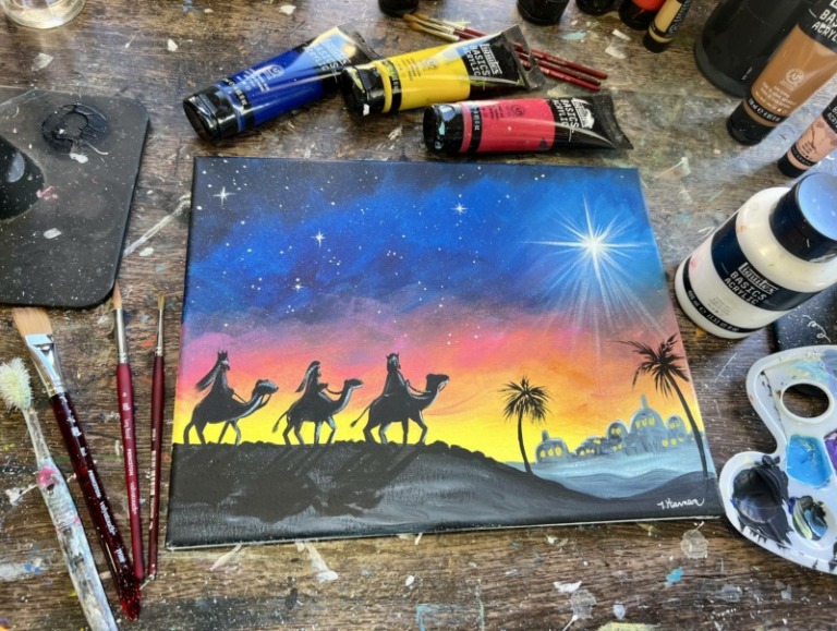 Following Yonder Star - Acrylic Painting Tutorial - Tracie Kiernan ...